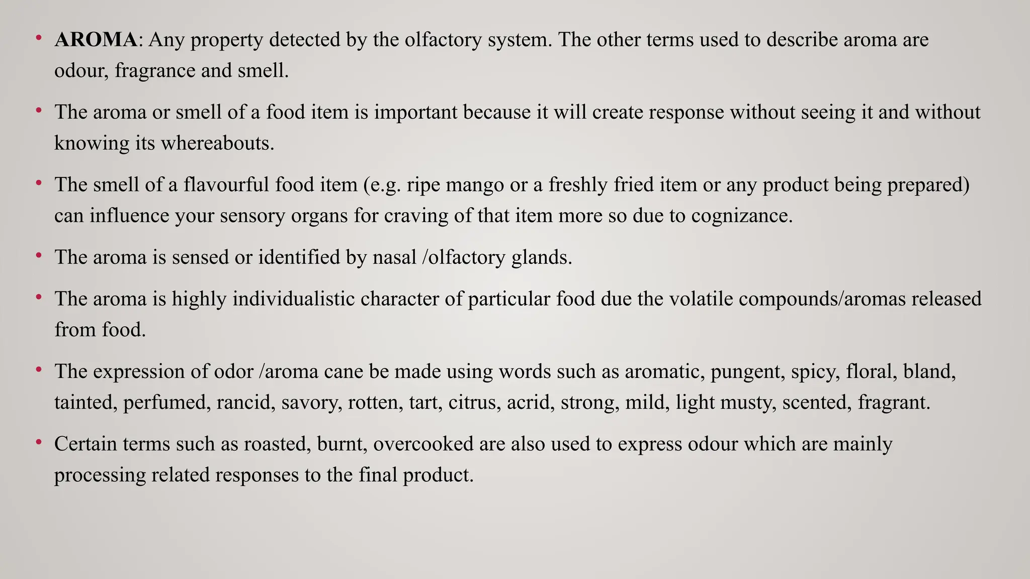 FOOD QUALITY ATTRIBUTES AND THEIR ROLE IN LIFE | PPTX