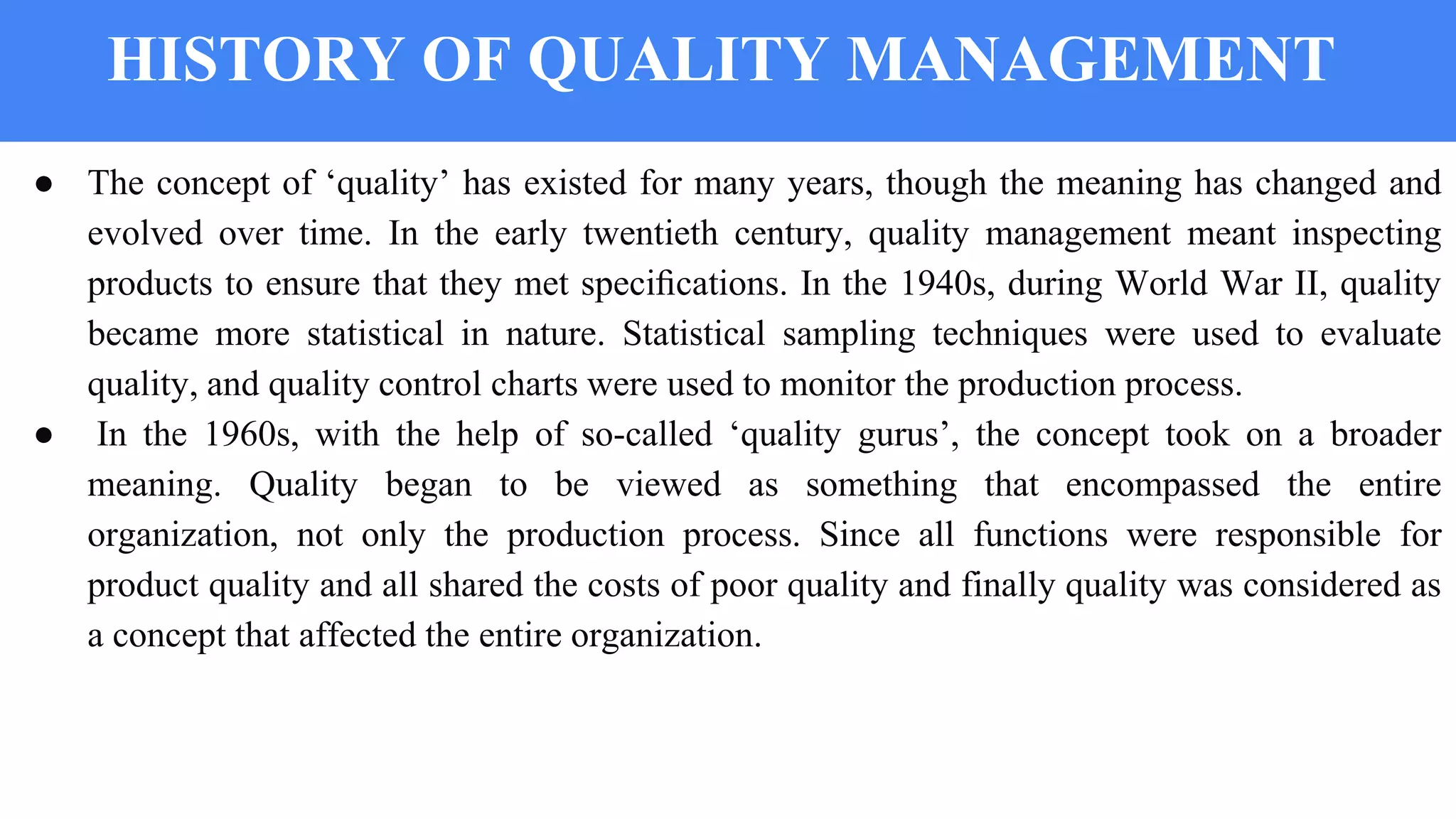 Concept of Quality Management | PPTX