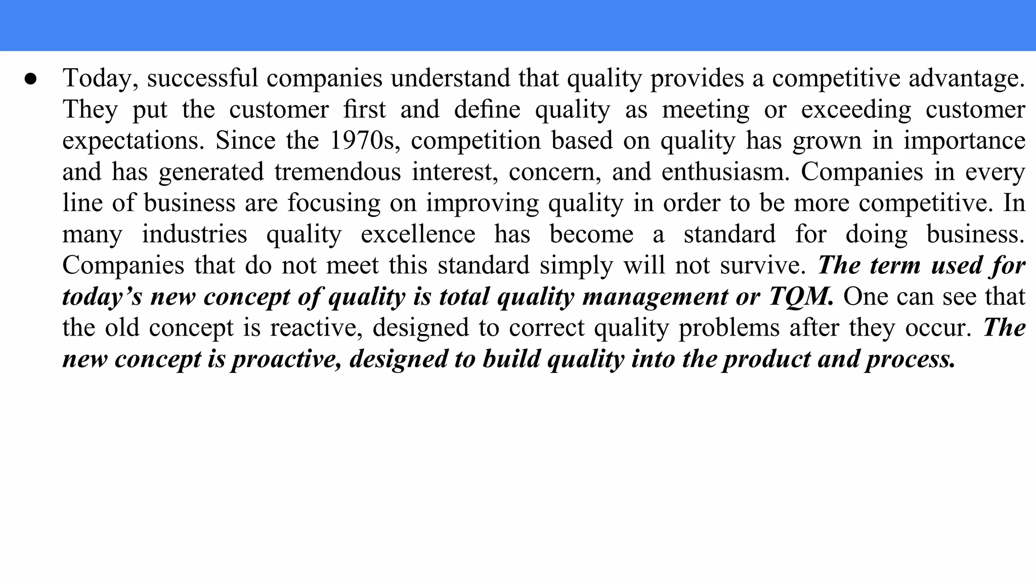 Concept of Quality Management | PPTX