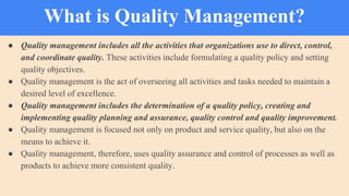 Concept of Quality Management | PPTX