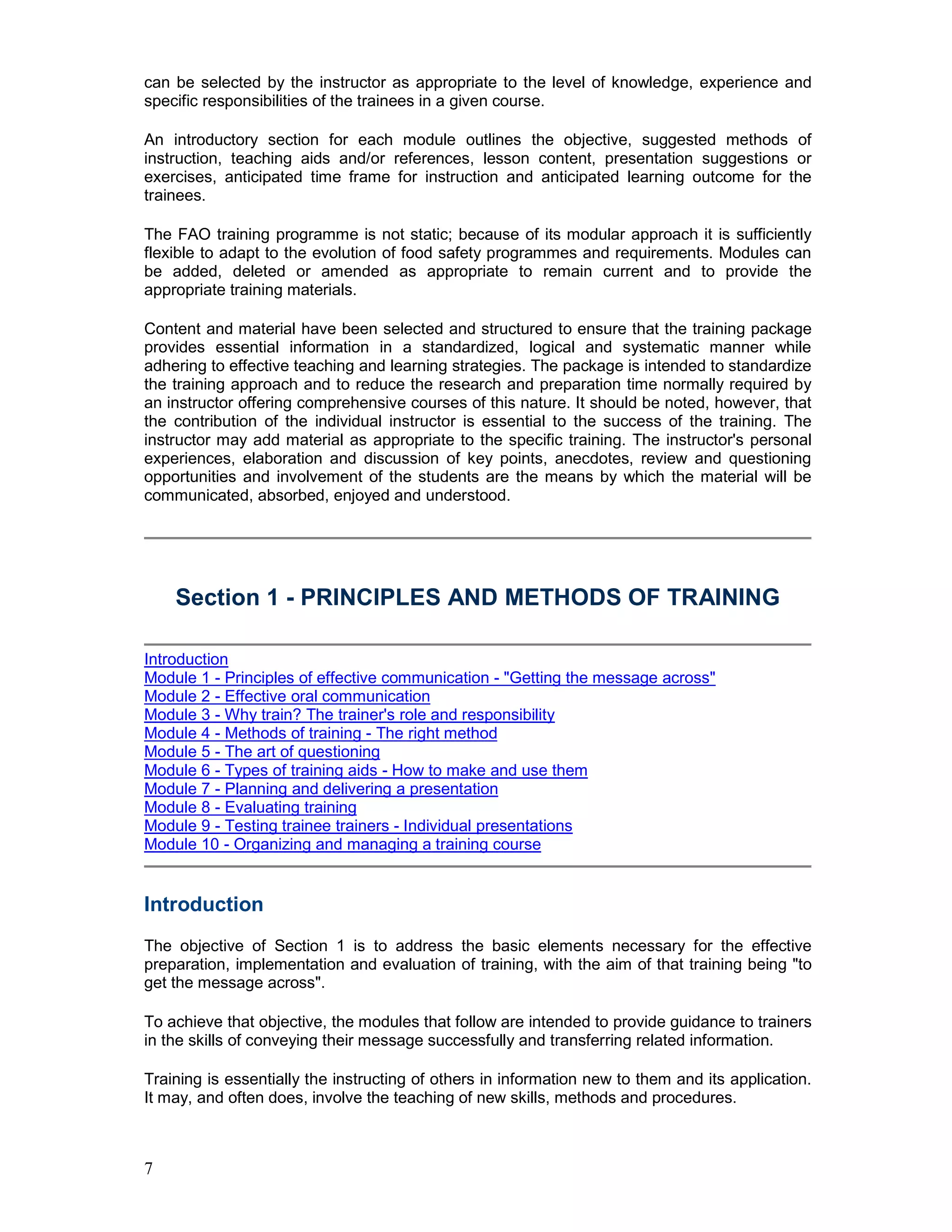 Food quality and safety systems a training manual on | PDF