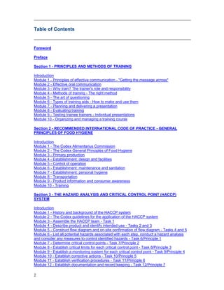 Food quality and safety systems a training manual on | PDF