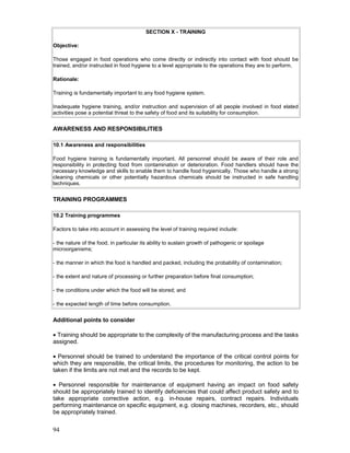 Food quality and safety systems a training manual on | PDF