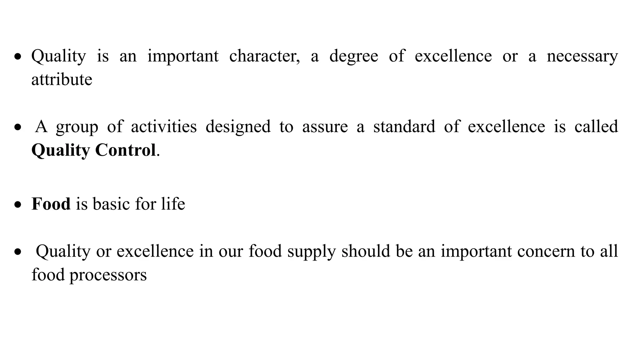 FOOD QUALITY CONTROL | PPTX