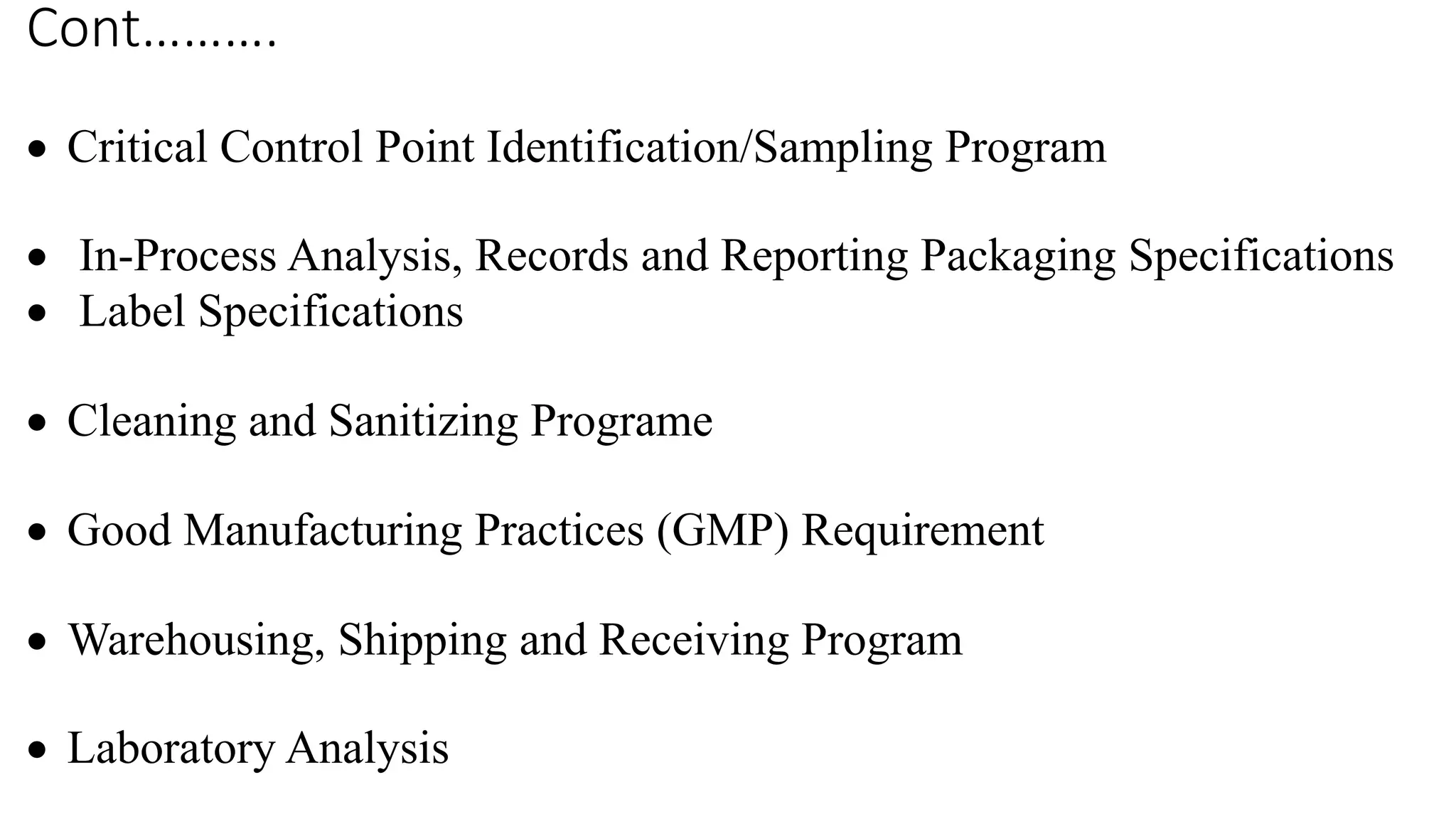 FOOD QUALITY CONTROL | PPTX