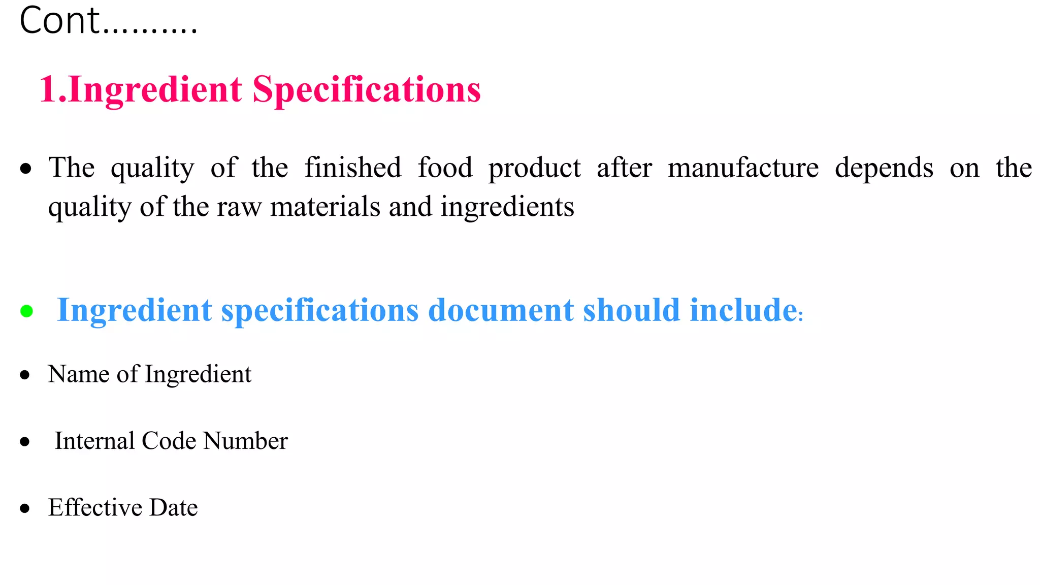 FOOD QUALITY CONTROL | PPTX