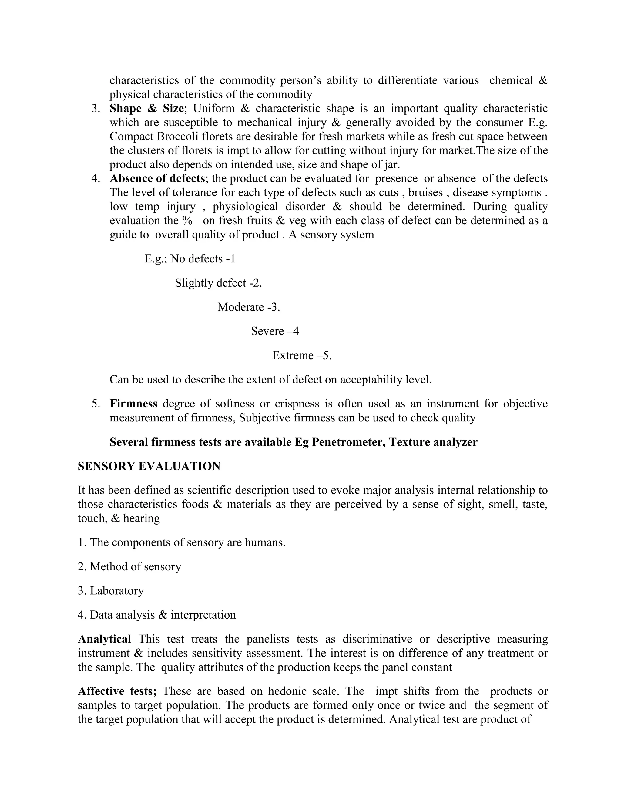 Food quality notes | DOCX