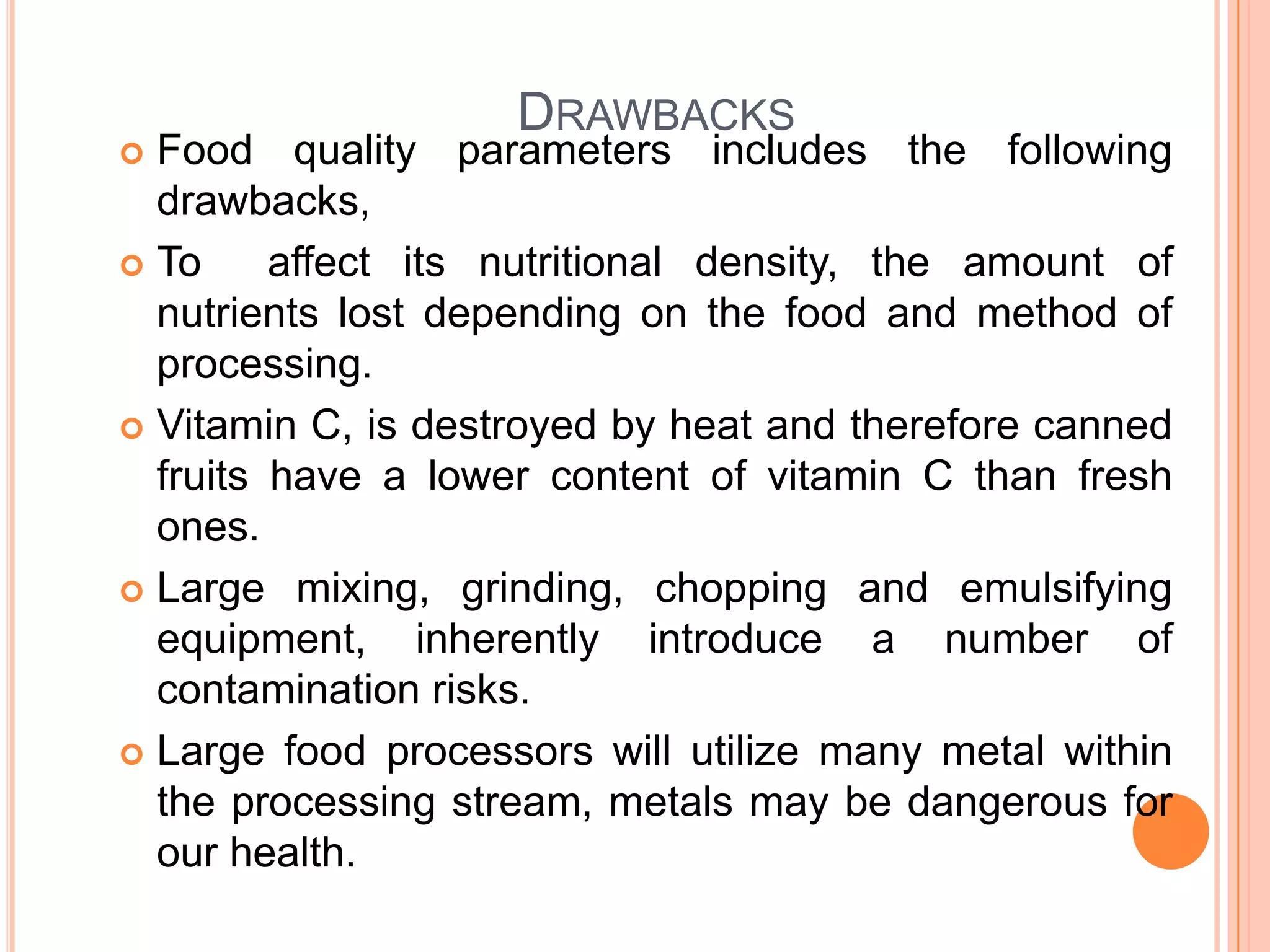 Food quality parameters | PPTX