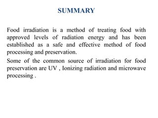 Food radiation | PPTX