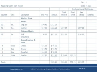 Food receiving control | PPTX