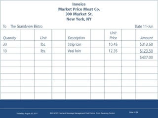 Food receiving control | PPTX