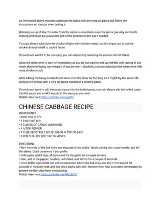 Food recipe | PDF