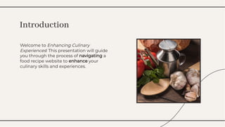 Food Recipes Project Presentation Report with multiple slides and easy ...