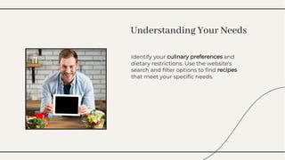 Food Recipes Project Presentation Report with multiple slides and easy ...