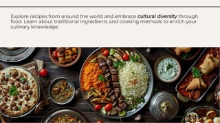 Food Recipes Project Presentation Report with multiple slides and easy ...