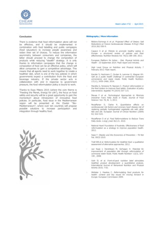 Food reformulation | PDF