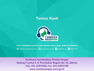Regulation of Processed food in Indonesia | PPT