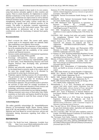 Food regulatory system in afghanistan | PDF