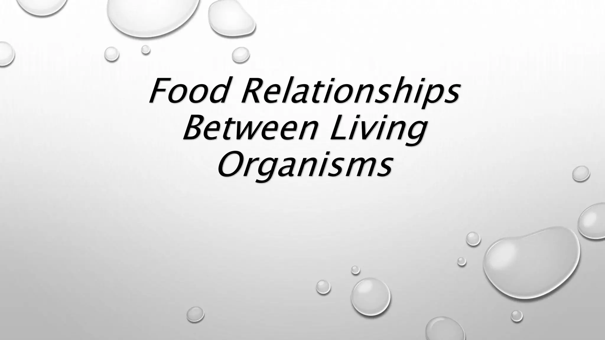Food relationships among living organisms | PPT
