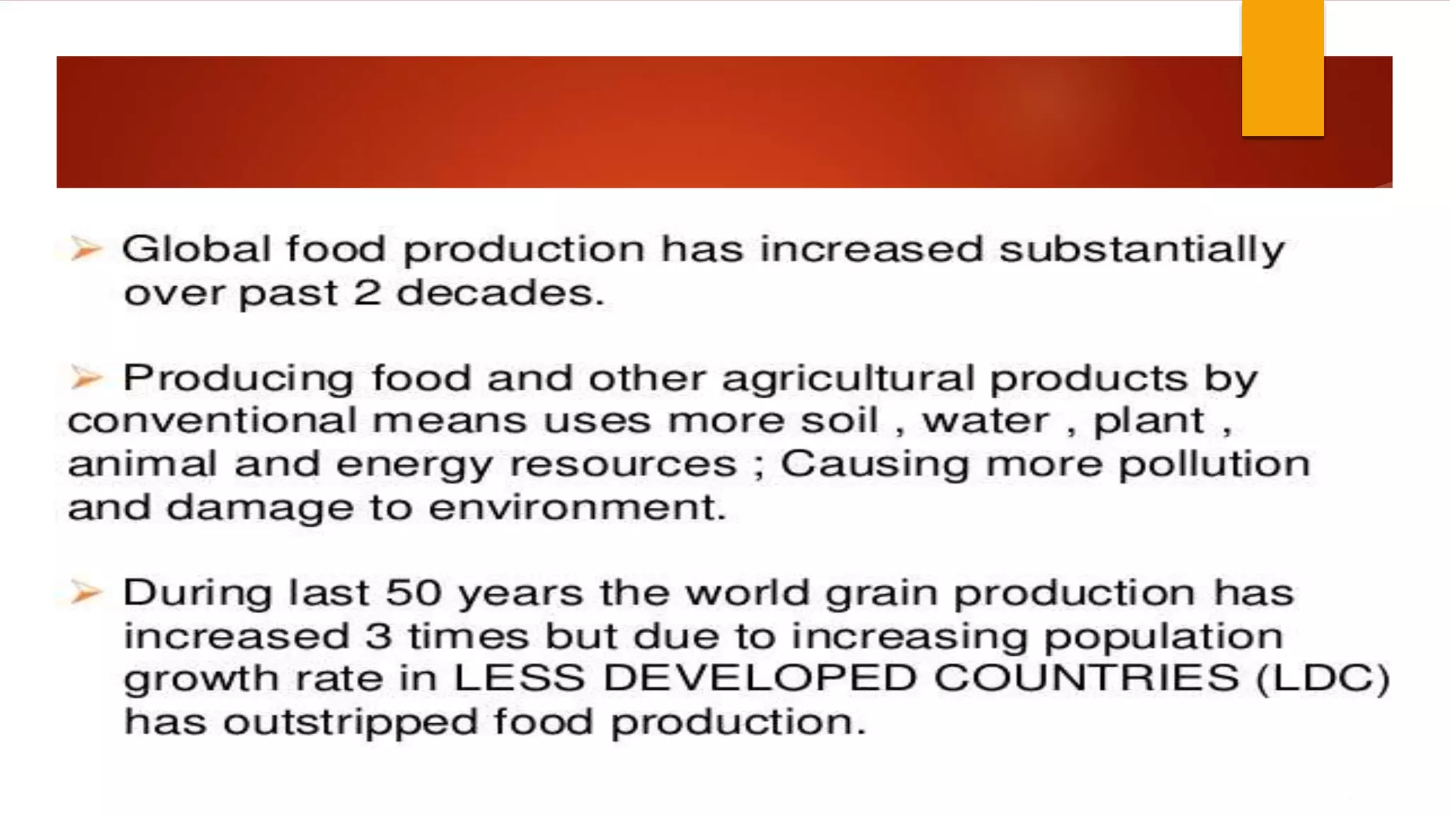 Optional : Environmental Education unit 2 - Topic - Food resources | PPT