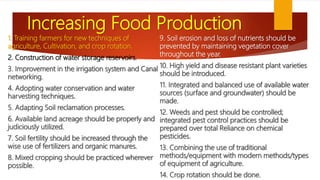 Optional : Environmental Education unit 2 - Topic - Food resources | PPT