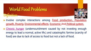 Optional : Environmental Education unit 2 - Topic - Food resources | PPT