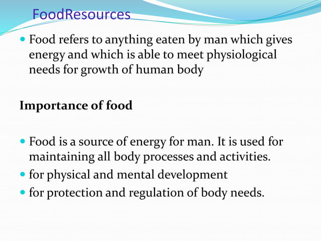 Food Resources (Environmental Science) | PPTX