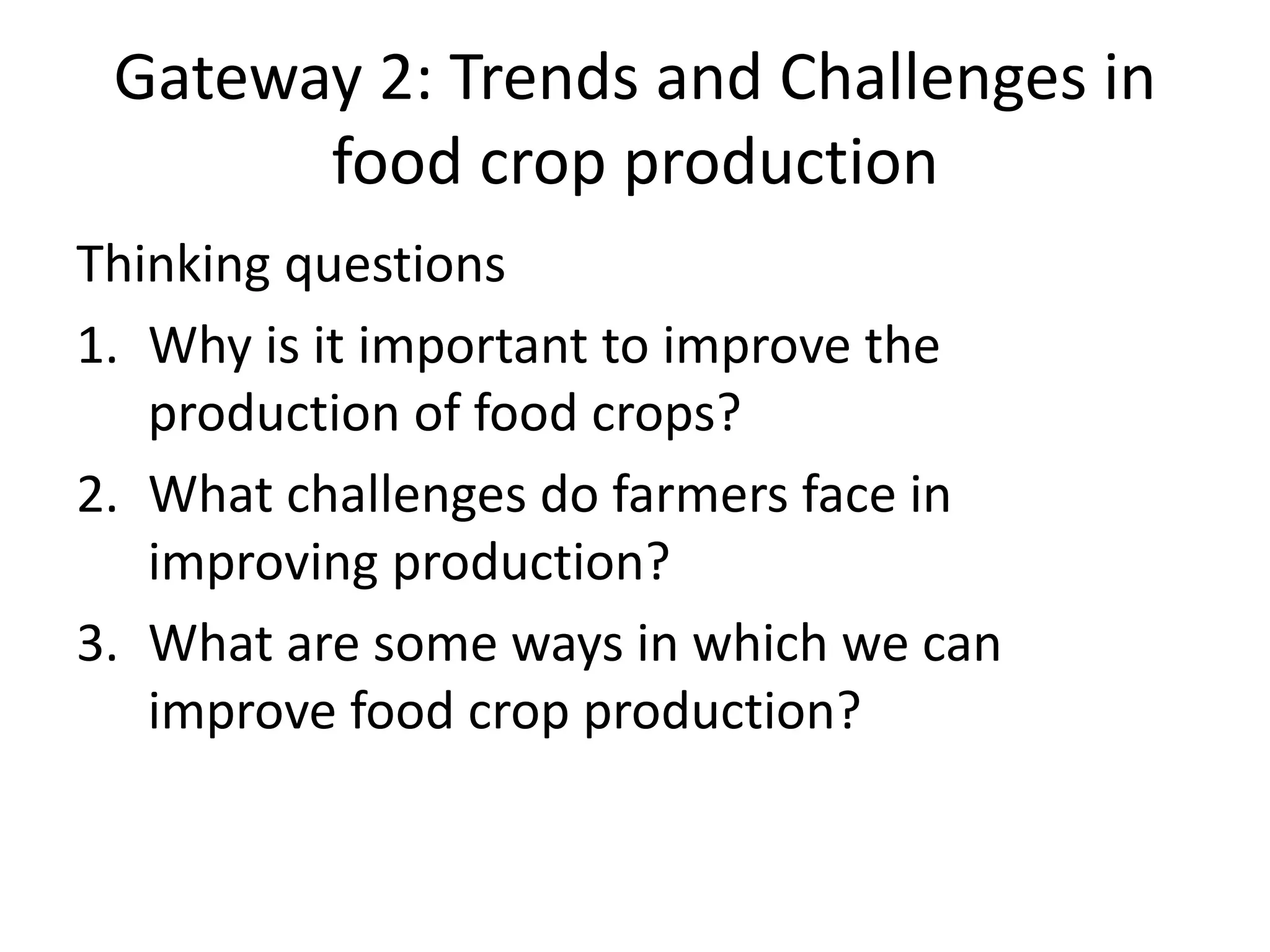 Food resources gateway 1 lesson 5 flipped classroom sec 4 express only ...
