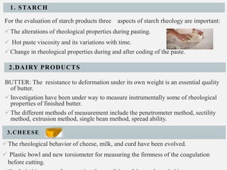 Food rheology | PPTX