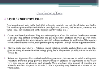 FOODS - GENERAL FUNCTIONS AND CLASSIFICATIONS | PPTX