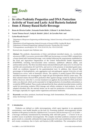 Foods 610020-peer-review-v1 | PDF | Digestive Disorders | Diseases and Conditions