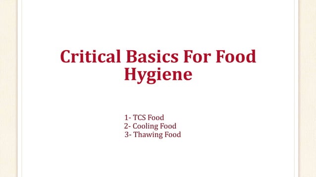 Introduction to Food Safety | PPTX