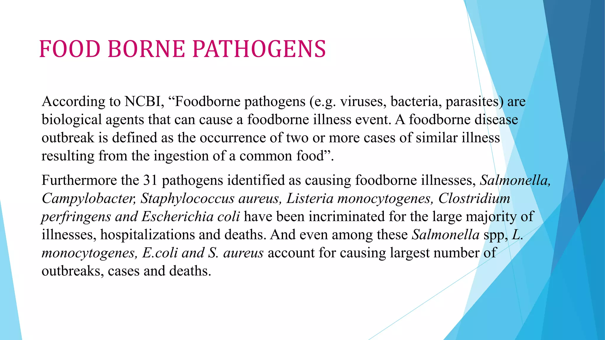 Food safety ( Basic steps in detection of food borne pathogens ) | PPTX | Genetics | Science