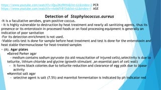 Food safety ( Basic steps in detection of food borne pathogens ) | PPTX