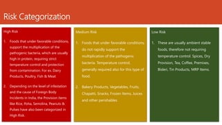 Food Safety Practices - Risk categorization of food & allergens | PPTX