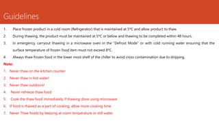 Food Safety Practices - Thawing | PPTX
