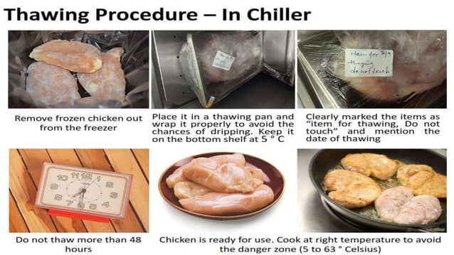 Food Safety Practices - Thawing | PPTX | Cooking | Food & Drink