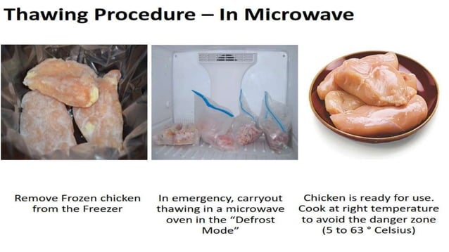 Food Safety Practices - Thawing | PPTX | Cooking | Food & Drink