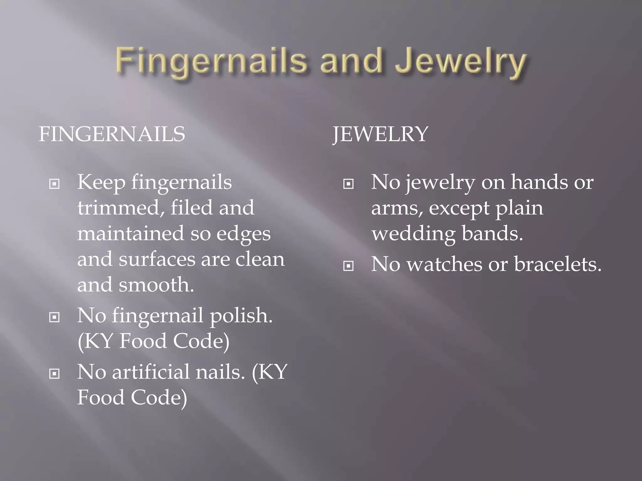 Personal Hygiene-Food Safety | PPTX