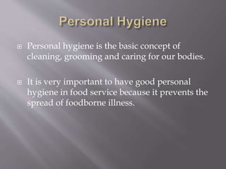 Personal Hygiene-Food Safety | PPTX