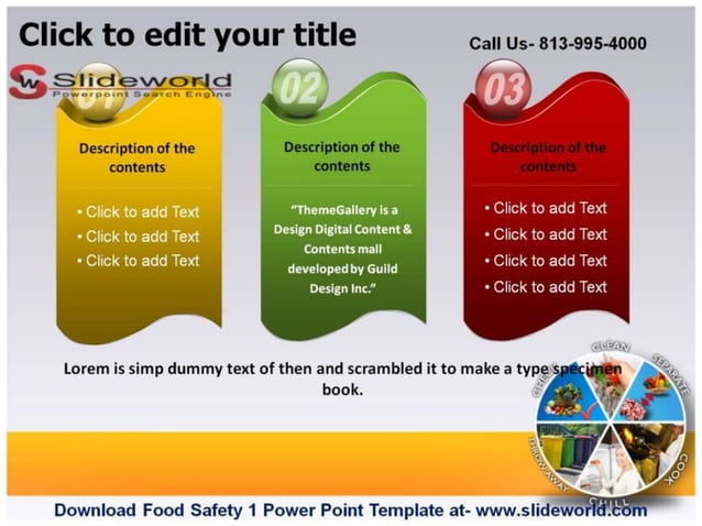 Food Safety 1 Powerpoint Template | PPTX