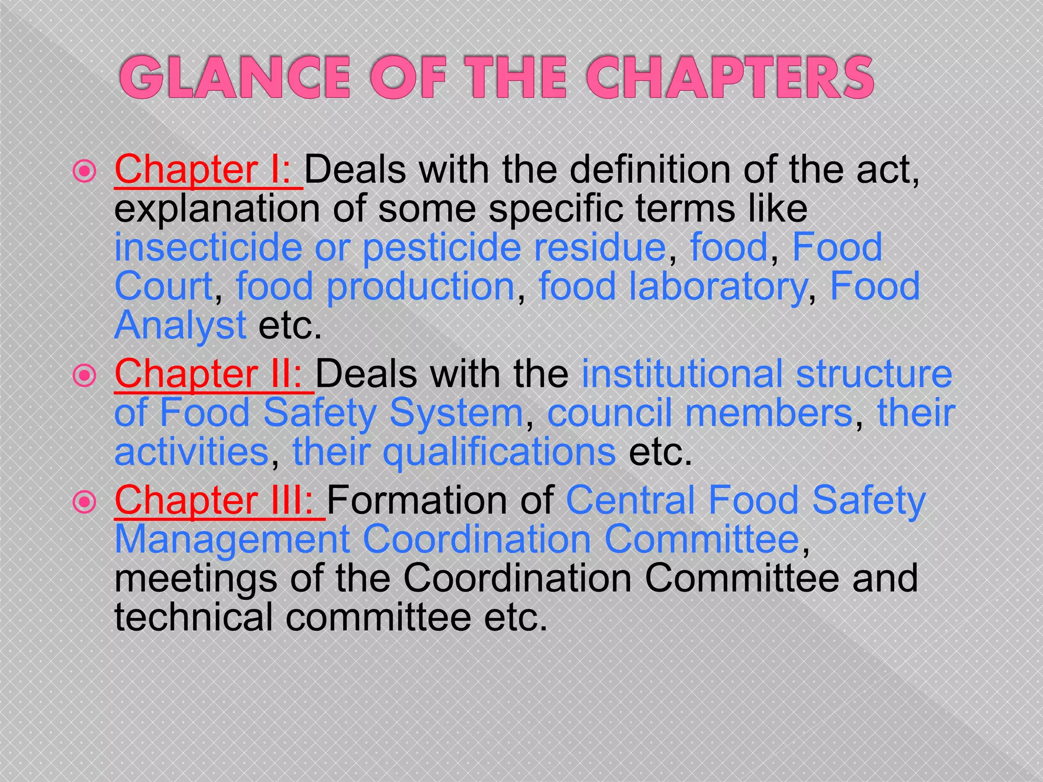 Food safety act, 2013 | PPTX