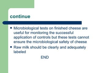 Food safety and cheese | PPT