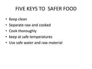 Food safety and food hygiene in school | PPT