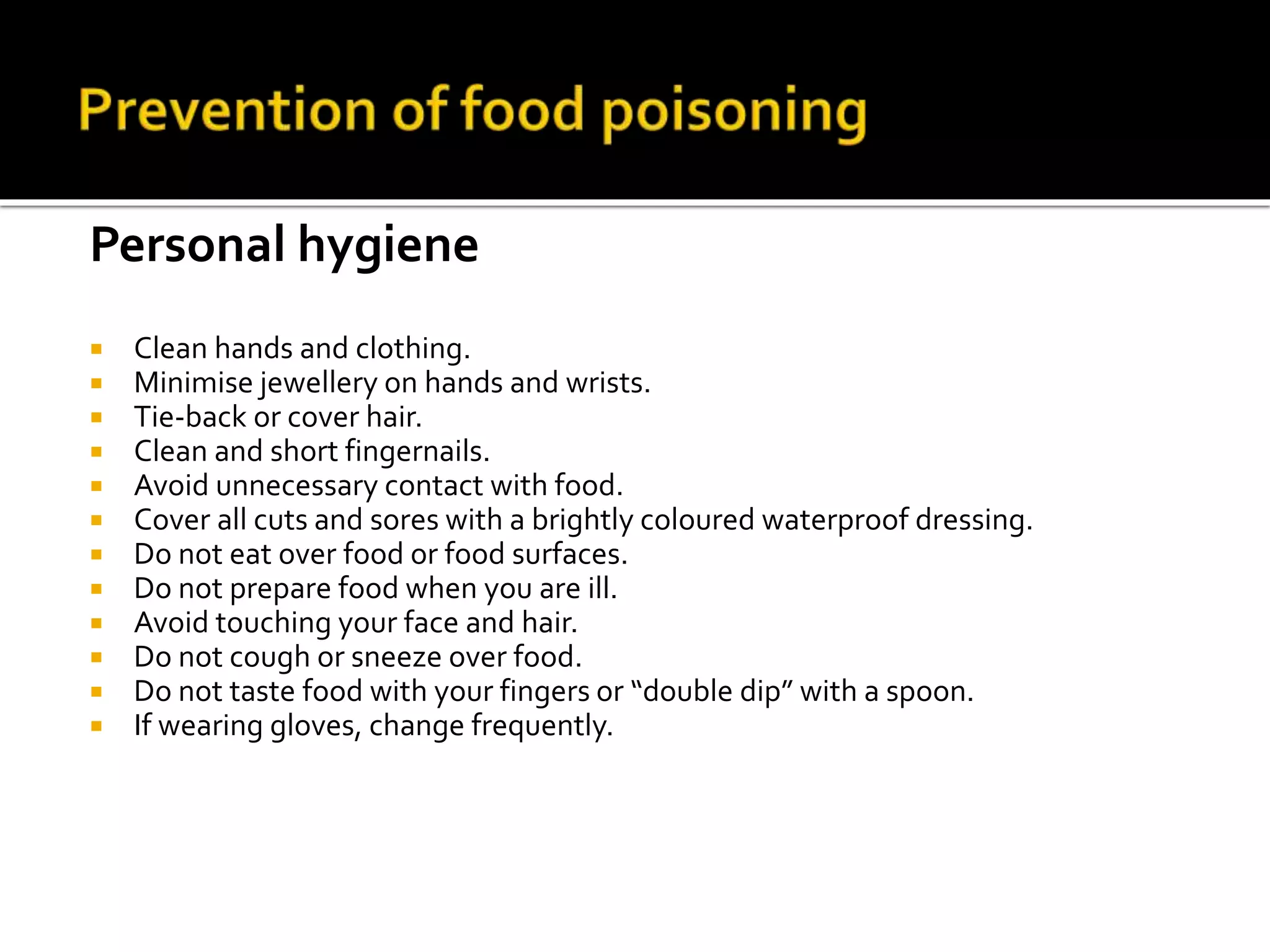 Food safety and hygiene | PPTX