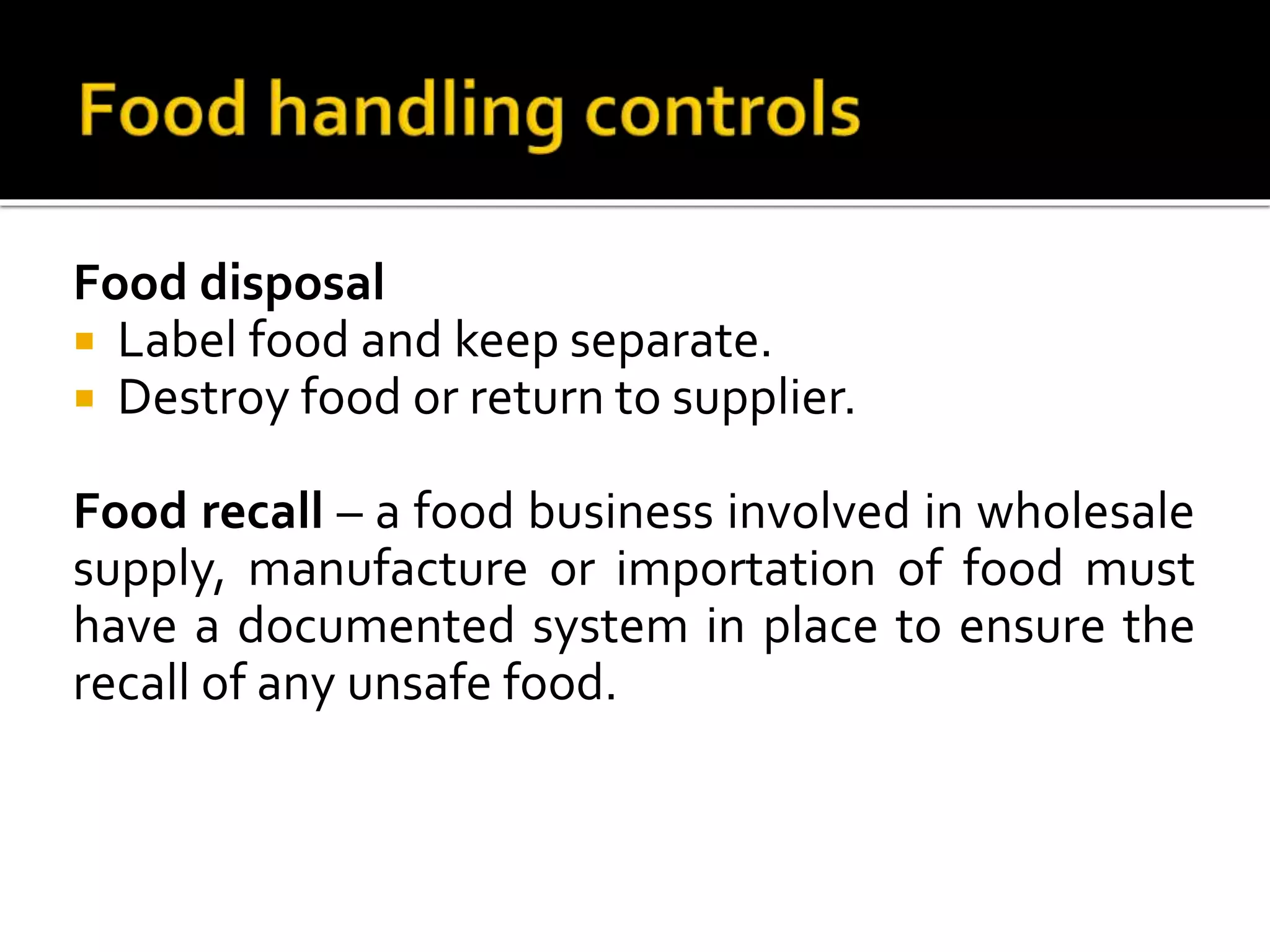 Food safety and hygiene | PPTX