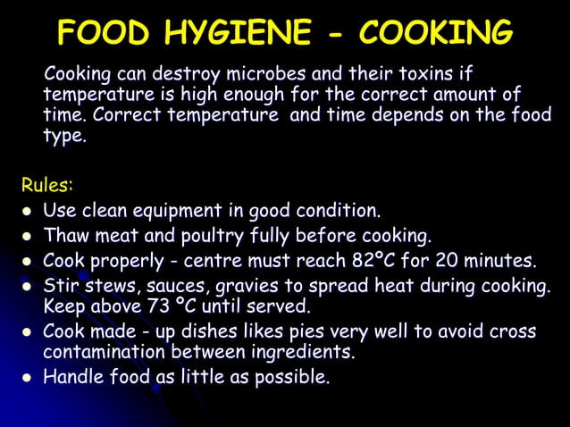Food Safety and Hygiene for canteen .ppt | Cooking | Food & Drink