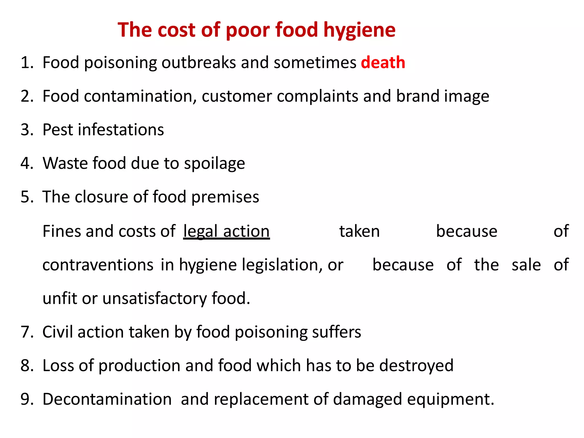 Food safety and hygiene , 1 | PPTX