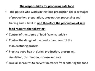 Food safety and hygiene , 1 | PPTX