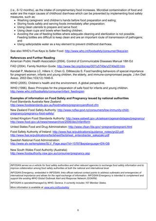 Food Safety And Nutrition During Pregnancy And Infant Feeding | PDF